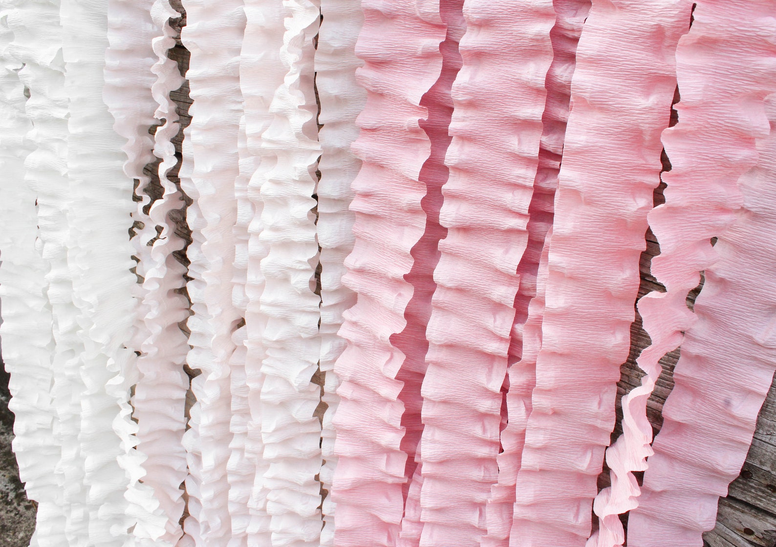 4FT Wide Blush Pink Ombre Streamer Garland Window Display - Etsy