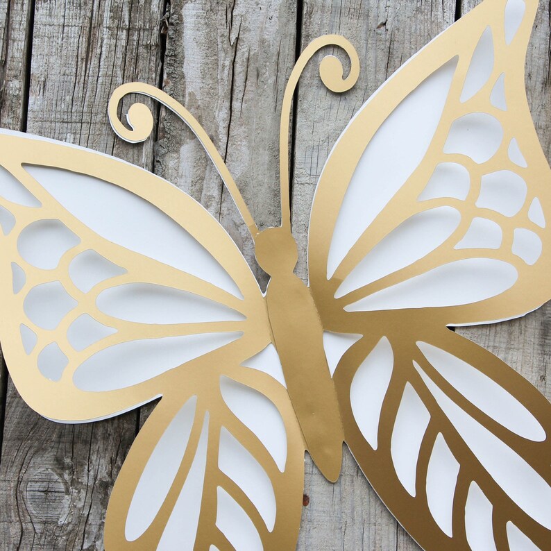 Large Paper Butterfly Nursery Wall Art Baby Shower Decoration 3D ...