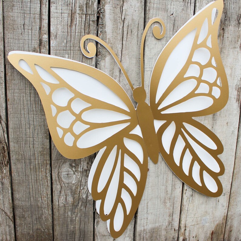 Large Paper Butterfly Nursery Wall Art Baby Shower Decoration 3D ...