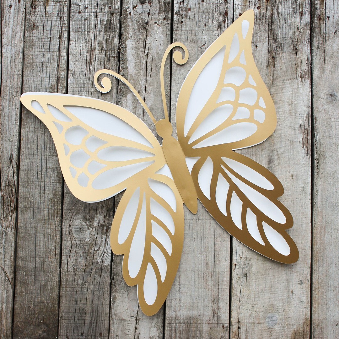 Large Paper Butterfly Nursery Wall Art Baby Shower Decoration 3D ...