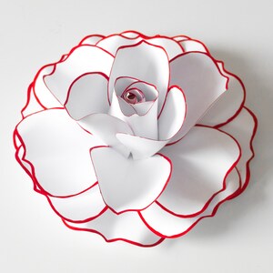 Giant Paper Flower With Red, Rose With Stem, Wedding Table Centerpiece ...