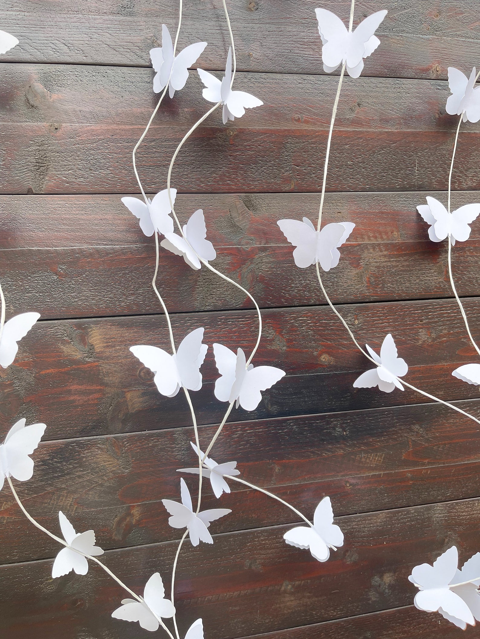 Paper Butterfly Garland on Wire Monarch Butterfly Garland - Etsy