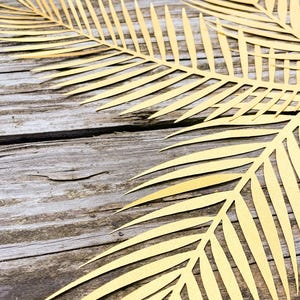 Gold Paper Leaves, Pack of 4, Scrapbooking Leaves, Birthday Party ...