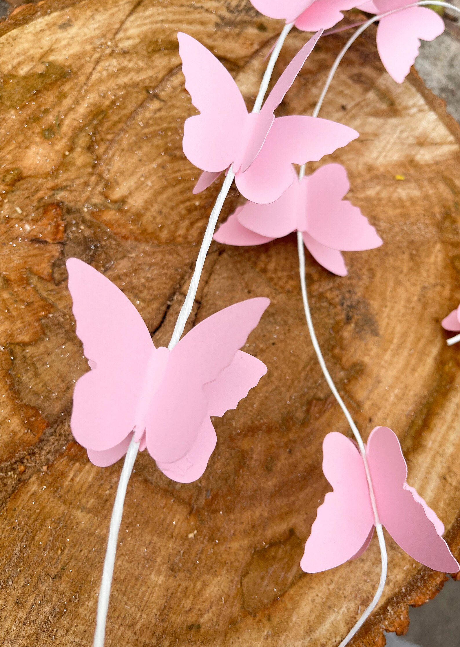 Paper Butterfly Garland on Wire Monarch Butterfly Garland - Etsy