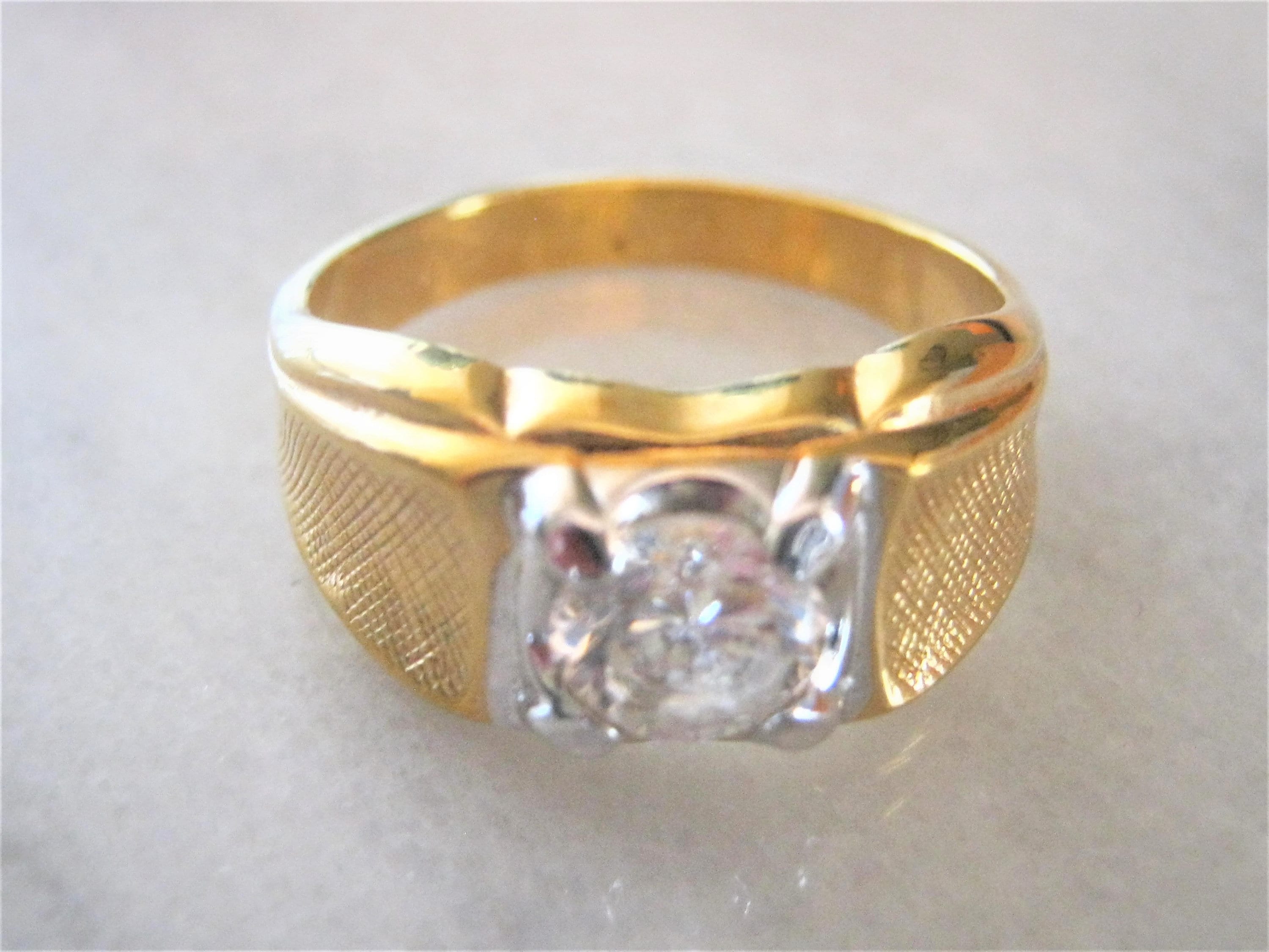 Vintage Jewelry Signed Lind Men's Size 10 1/2 Two Tone Imitation ...