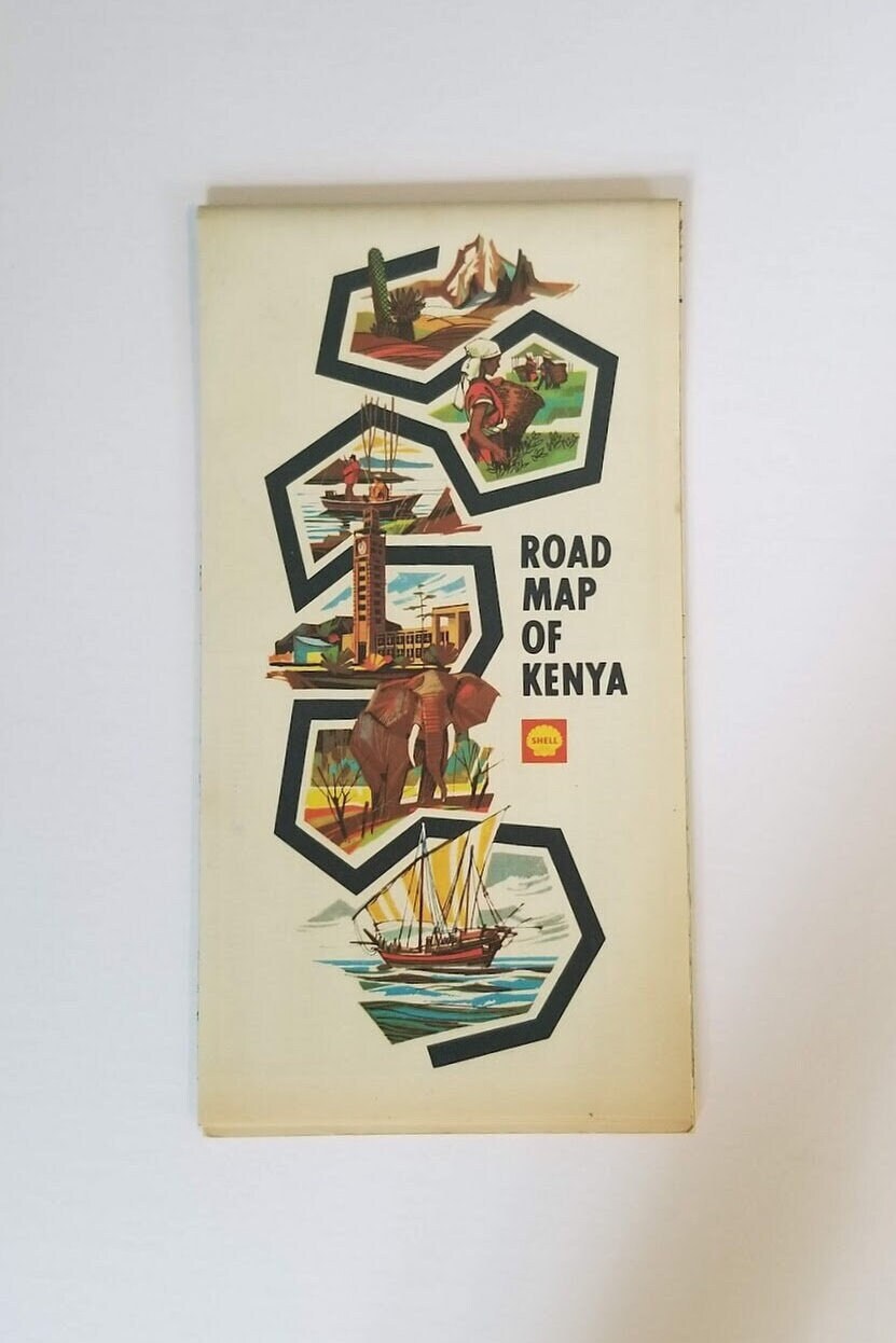 Road Map of Kenya - Vintage 1970s - Etsy