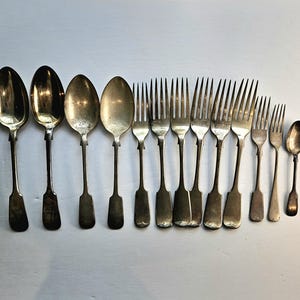 Antique Fiddle Pattern Silver Plate Flatware - Etsy