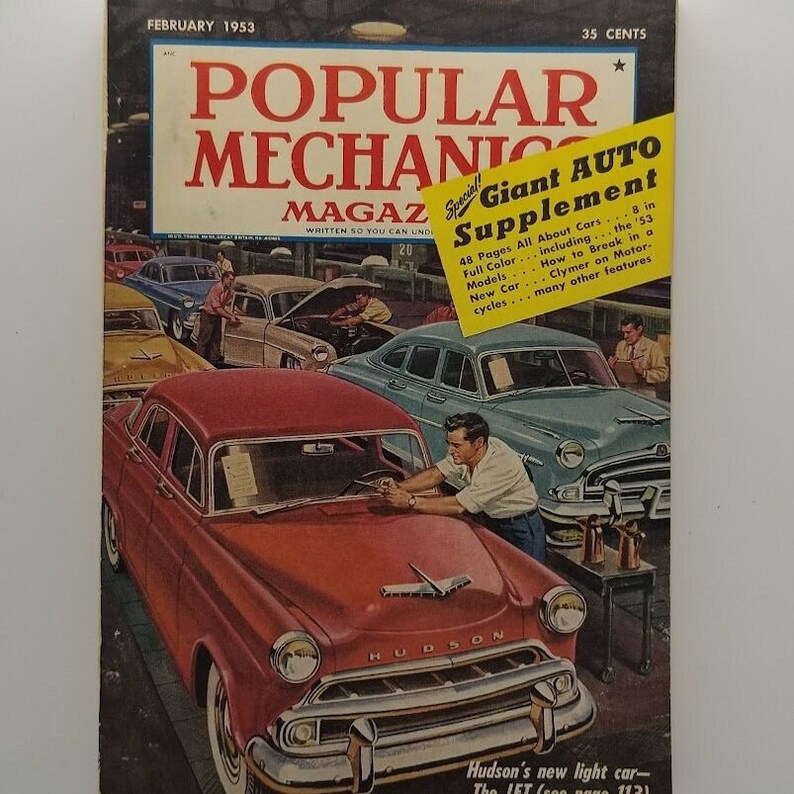 1953 Popular Mechanics Giant Auto Supplement - Etsy