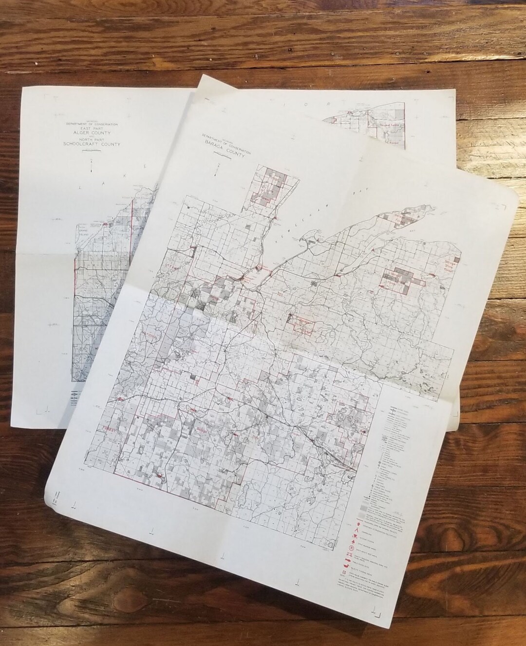 Michigan Conservation Maps 1960s - Etsy