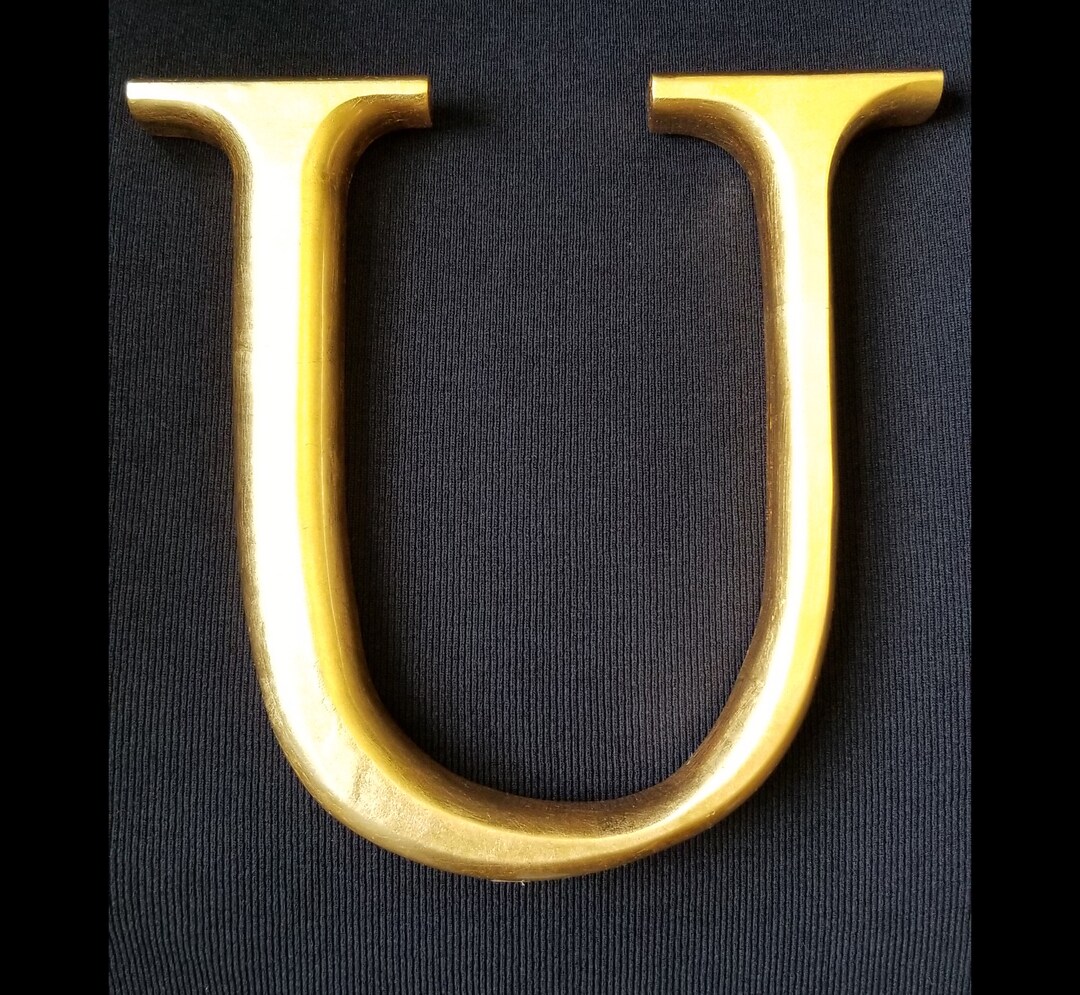 Gold Monogram Letter u - Etsy