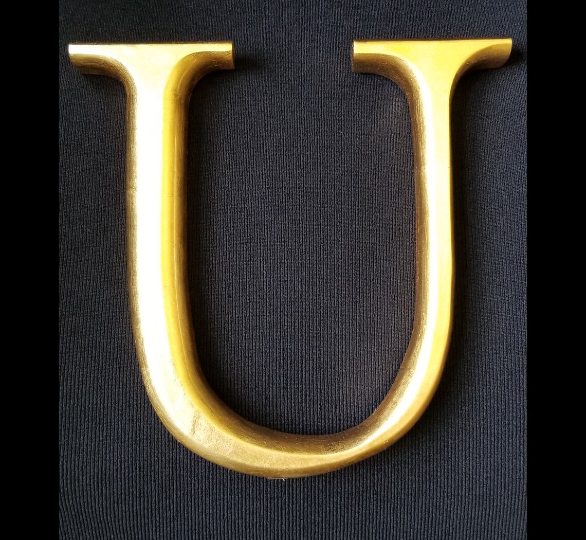 Gold Monogram Letter u - Etsy