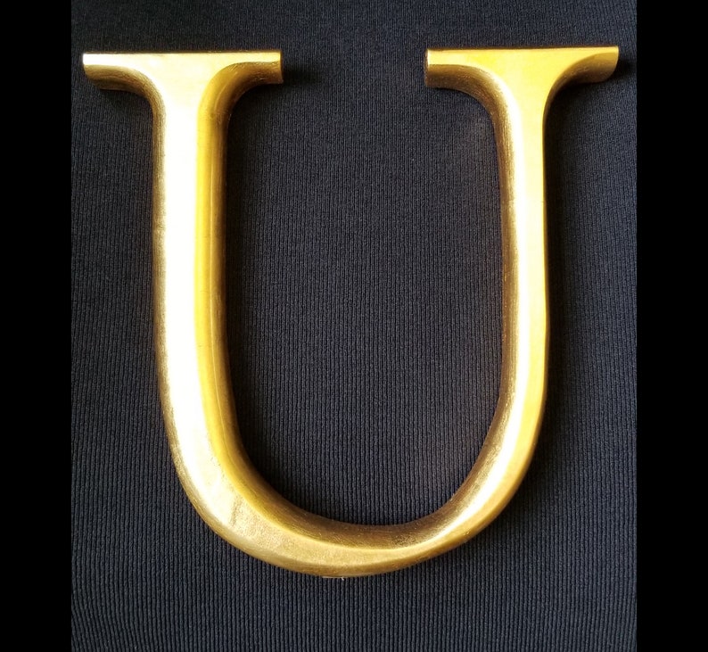 Gold Monogram Letter u - Etsy