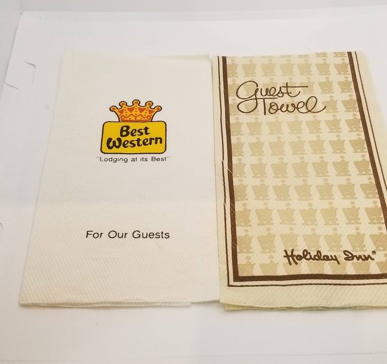 Vintage Hotel Towels - Best Western & Holiday Inn - Etsy