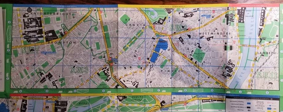 Vintage Map of London 1960s - Etsy