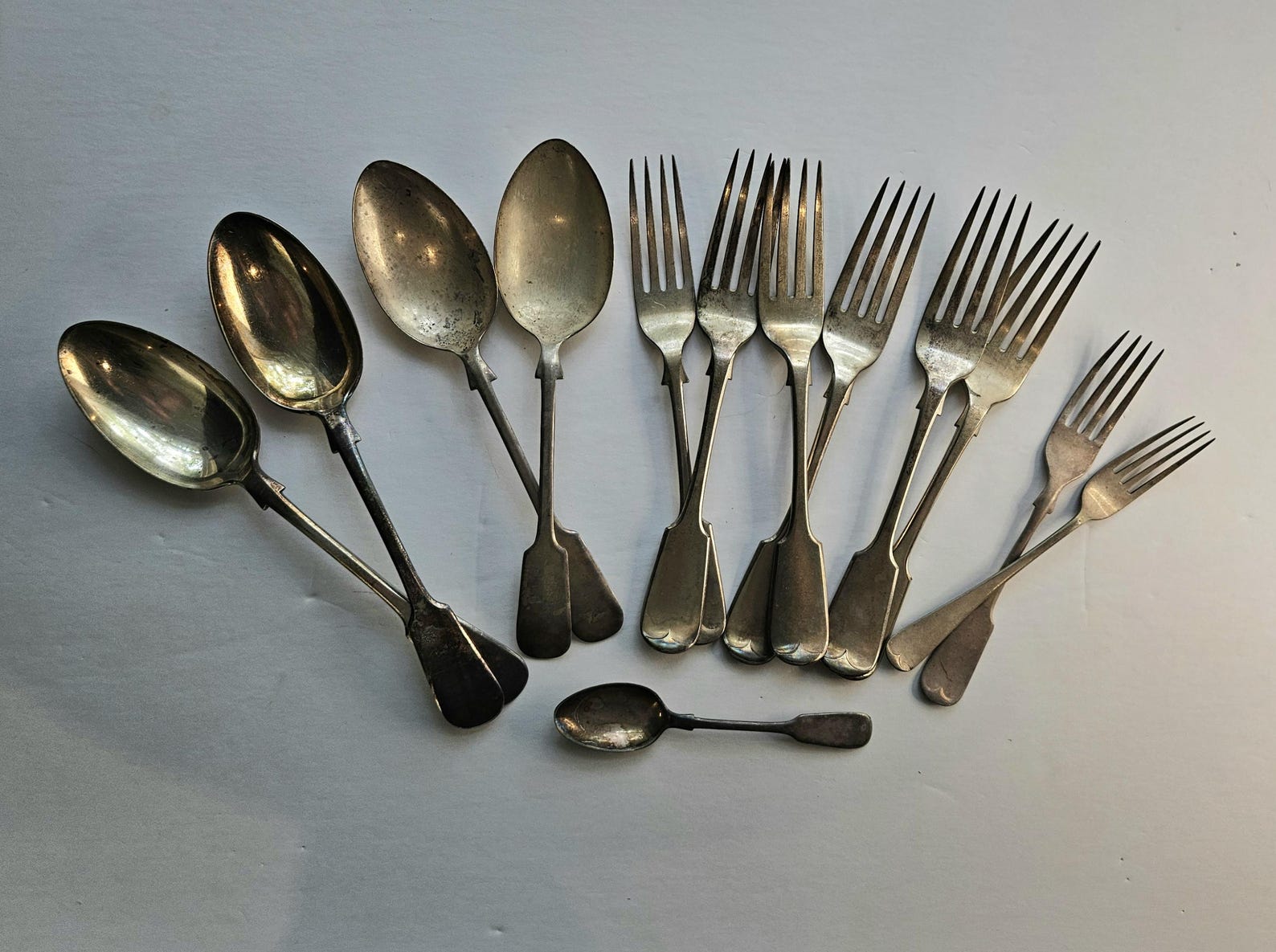 Antique Fiddle Pattern Silver Plate Flatware - Etsy