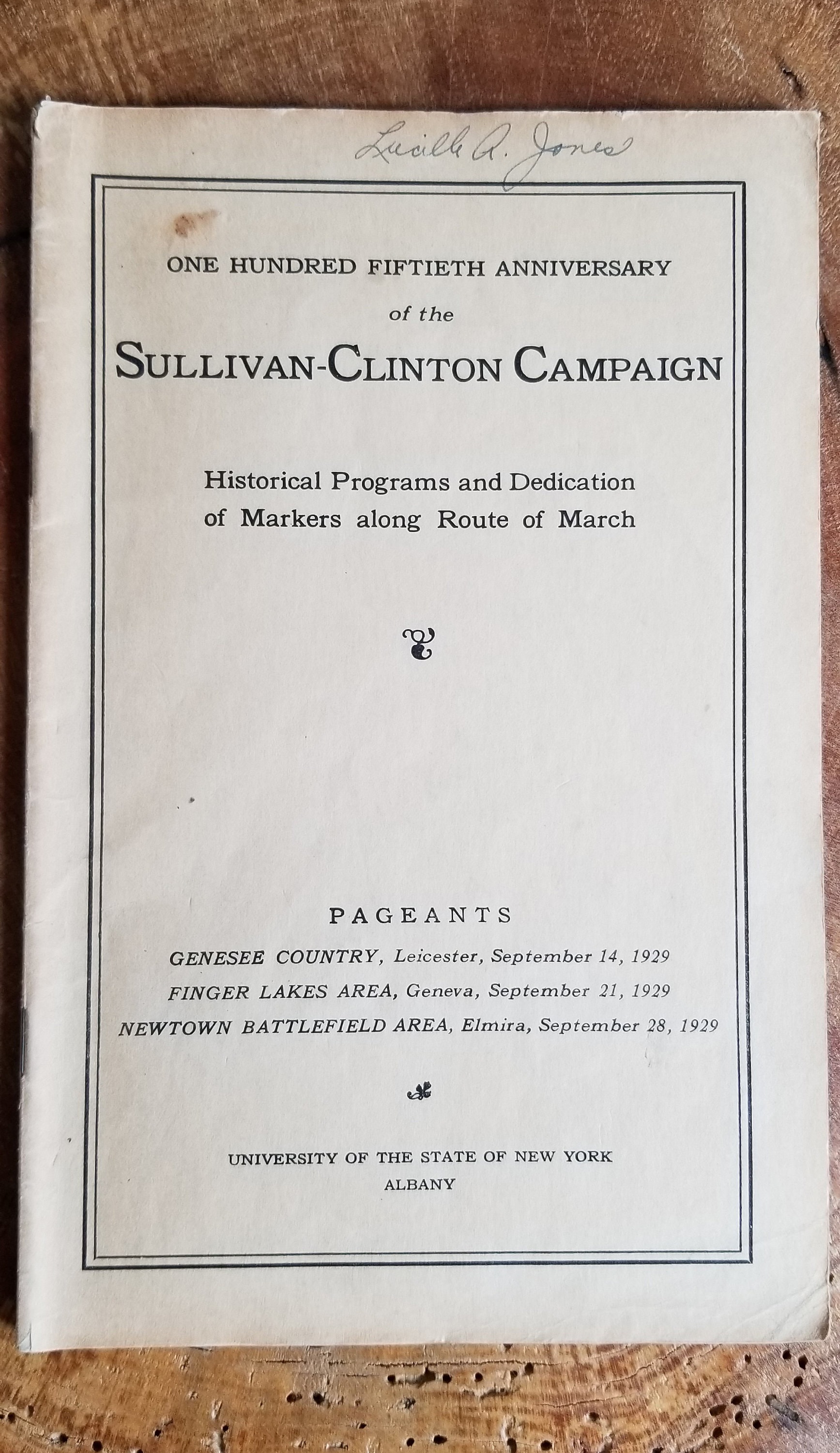 Sullivan-clinton Campaign Original 1929 Programs 150th - Etsy
