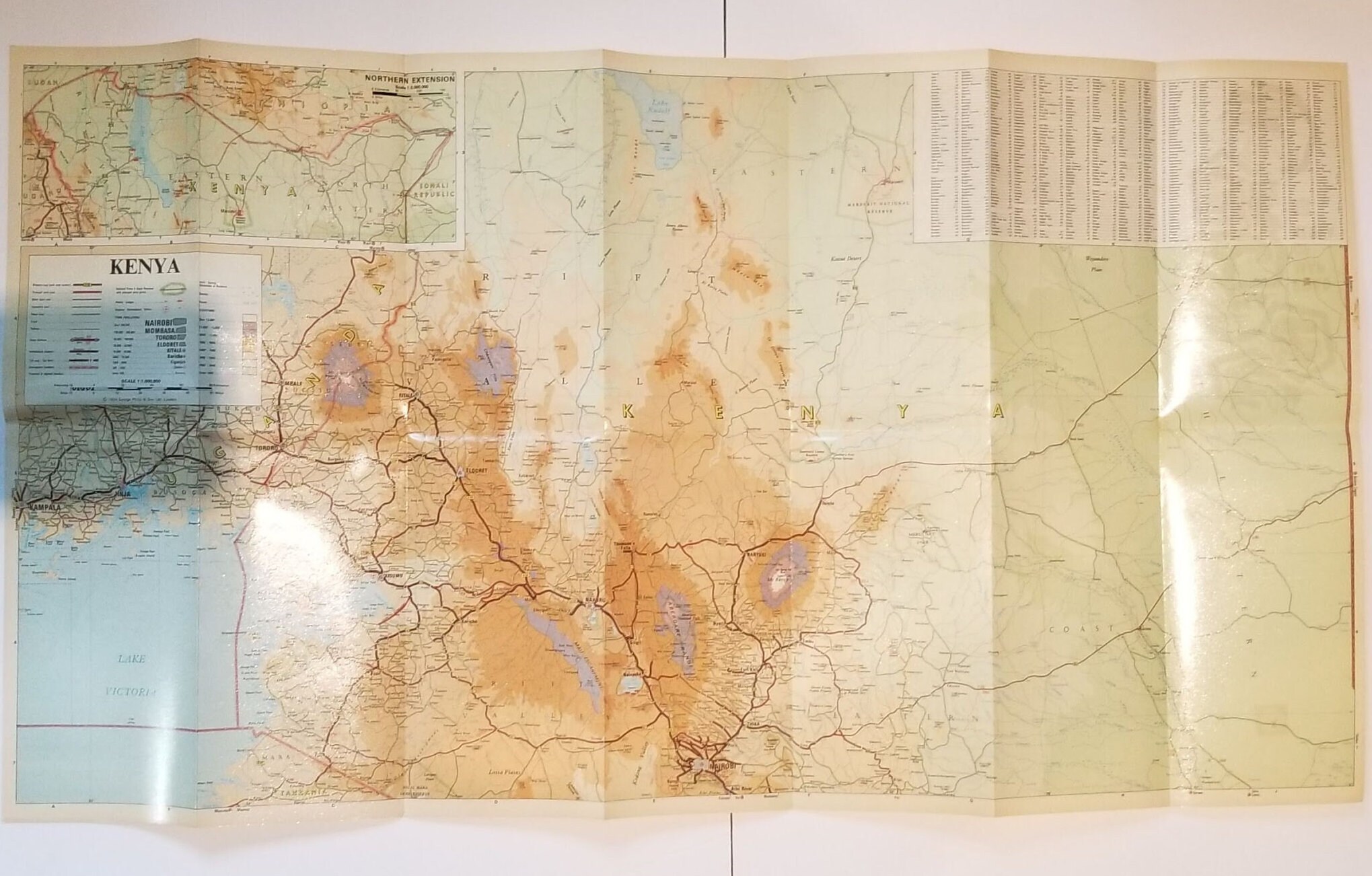 Road Map of Kenya - Vintage 1970s - Etsy