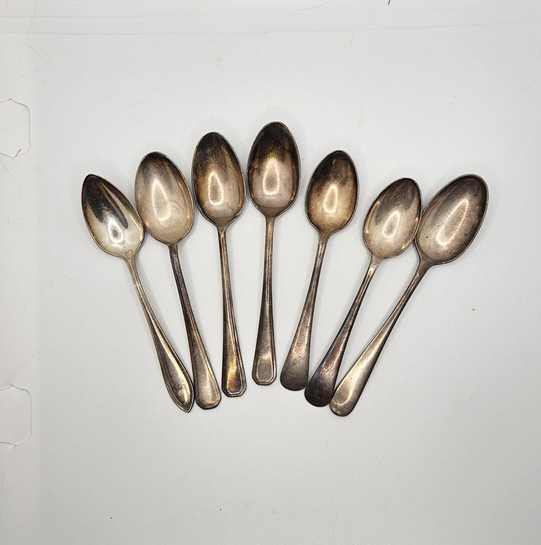 Collection of Antique Silver Plate Teaspoons - Etsy