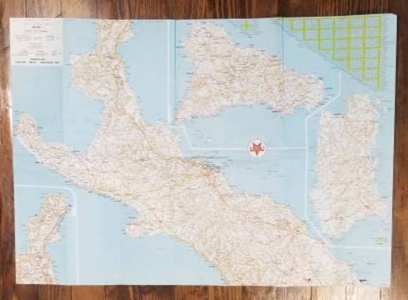 Vintage Color Map of Italy Caltex - Etsy