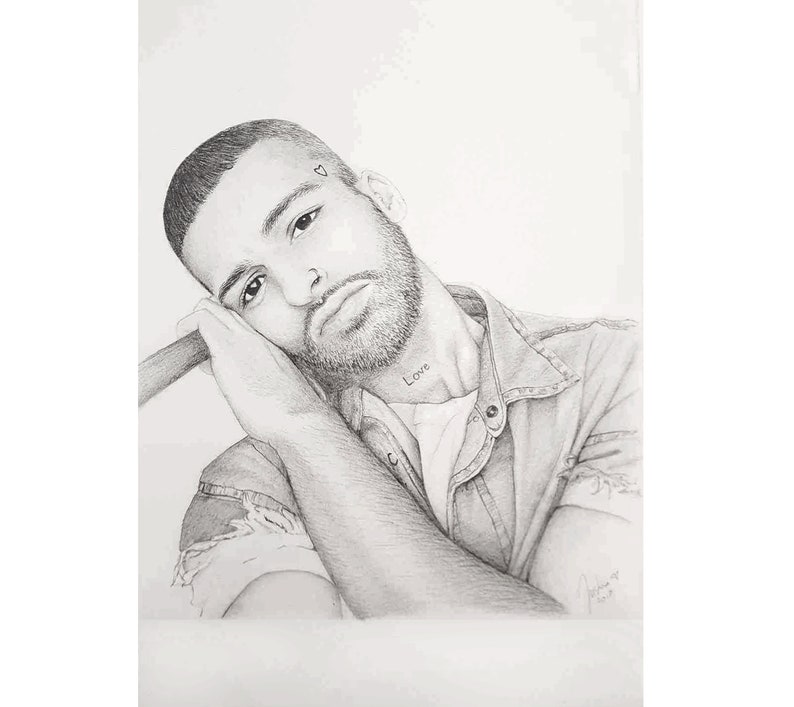 Custom Portrait Drawing A4 Size / Made to Order Portrait / - Etsy