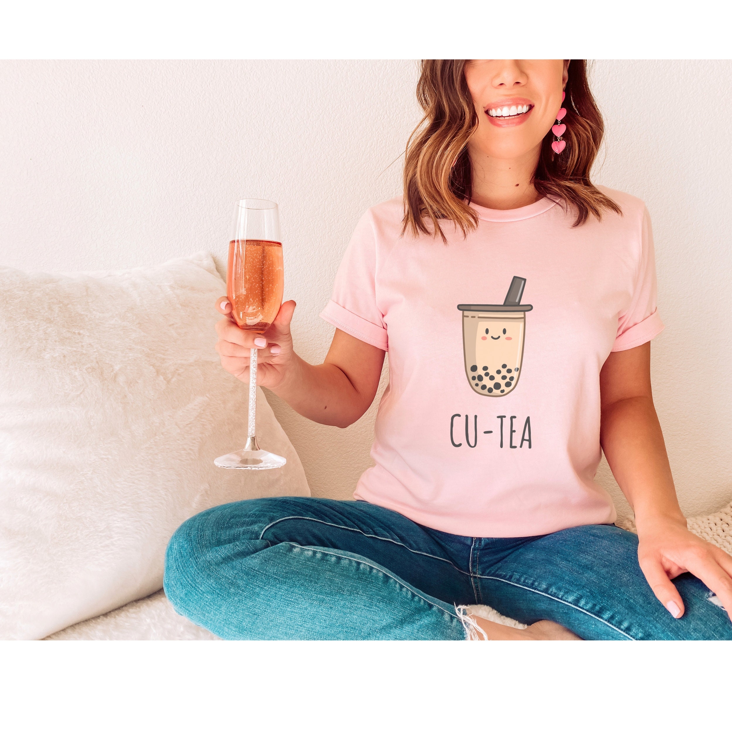 Boba Cu-tea T-shirt, Cute Boba Tea Shirt, Bubble Tea Women's Shirt, Cu ...