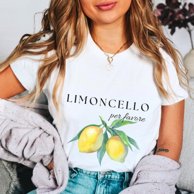 Limoncello Shirt, Italian Lemons, Amalfi Coast Italy T-shirt - Etsy