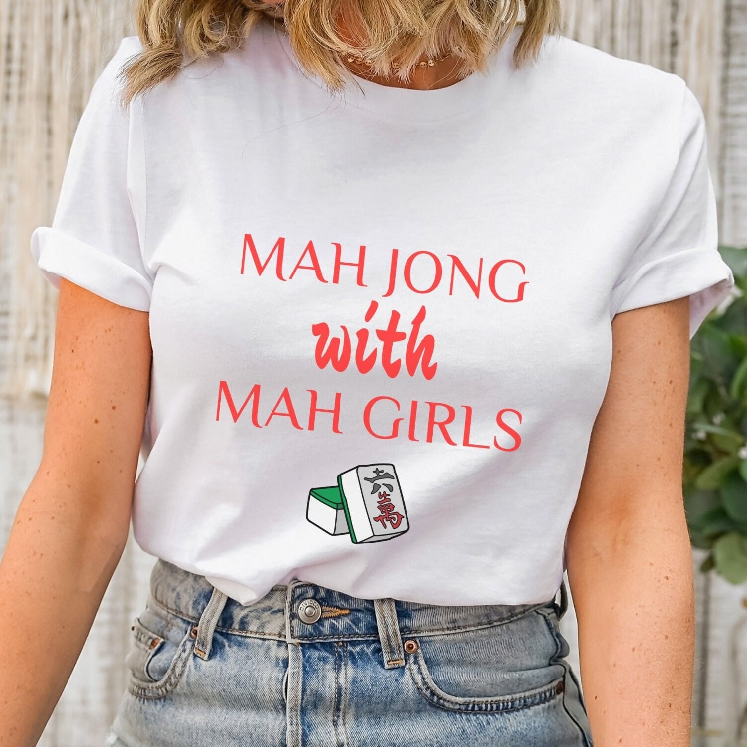 Mahjong T-shirt, Mahjong With Mah Girls Shirt, Mahjong Gift, Mahjong ...