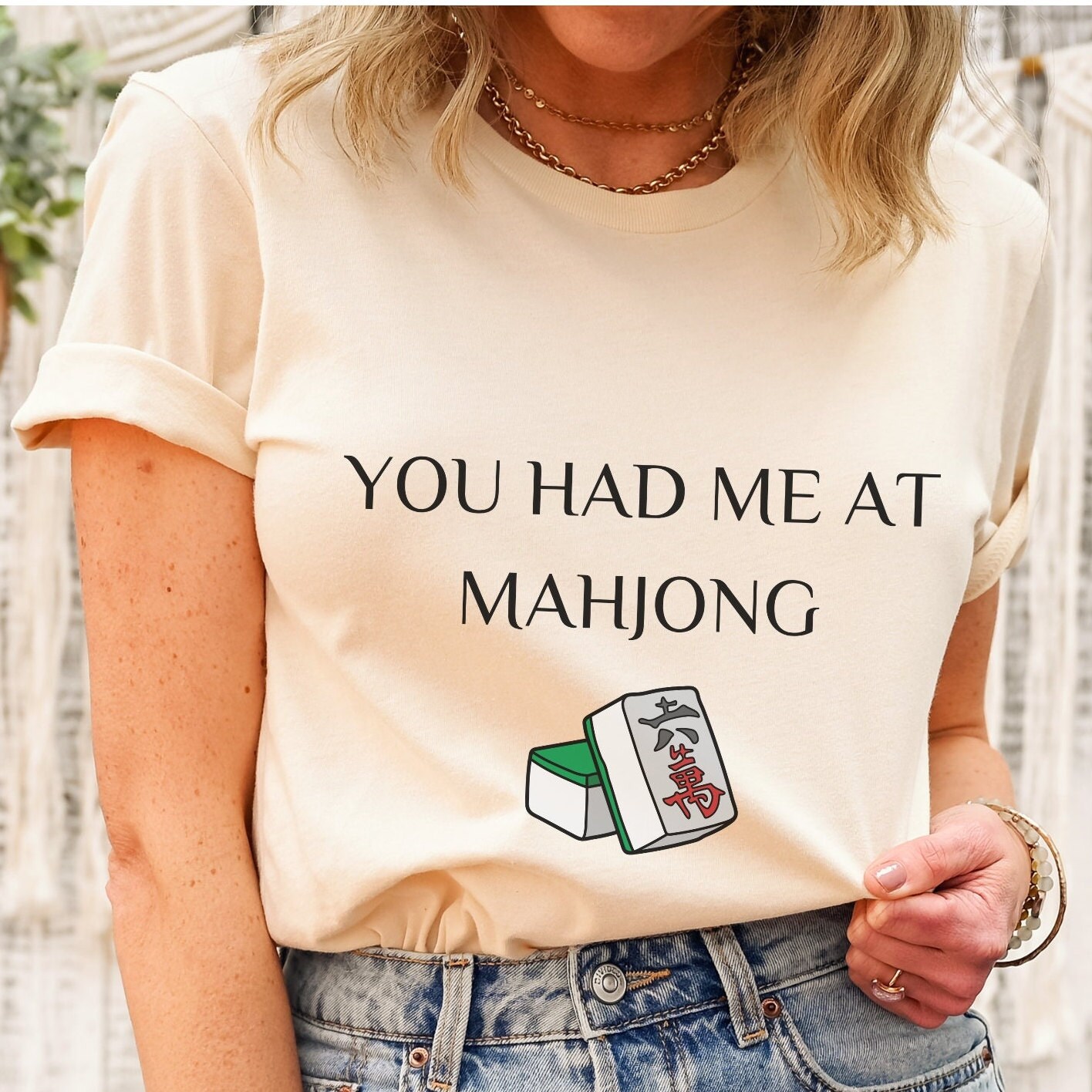 Mahjong T-shirt, Mahjong Gift, Mahjong Player T-shirt, You Had Me at ...