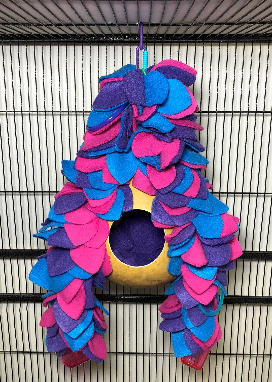 All Natural Sugar Glider Toy - Hanging Gourd With Anti Pill Fleece ...