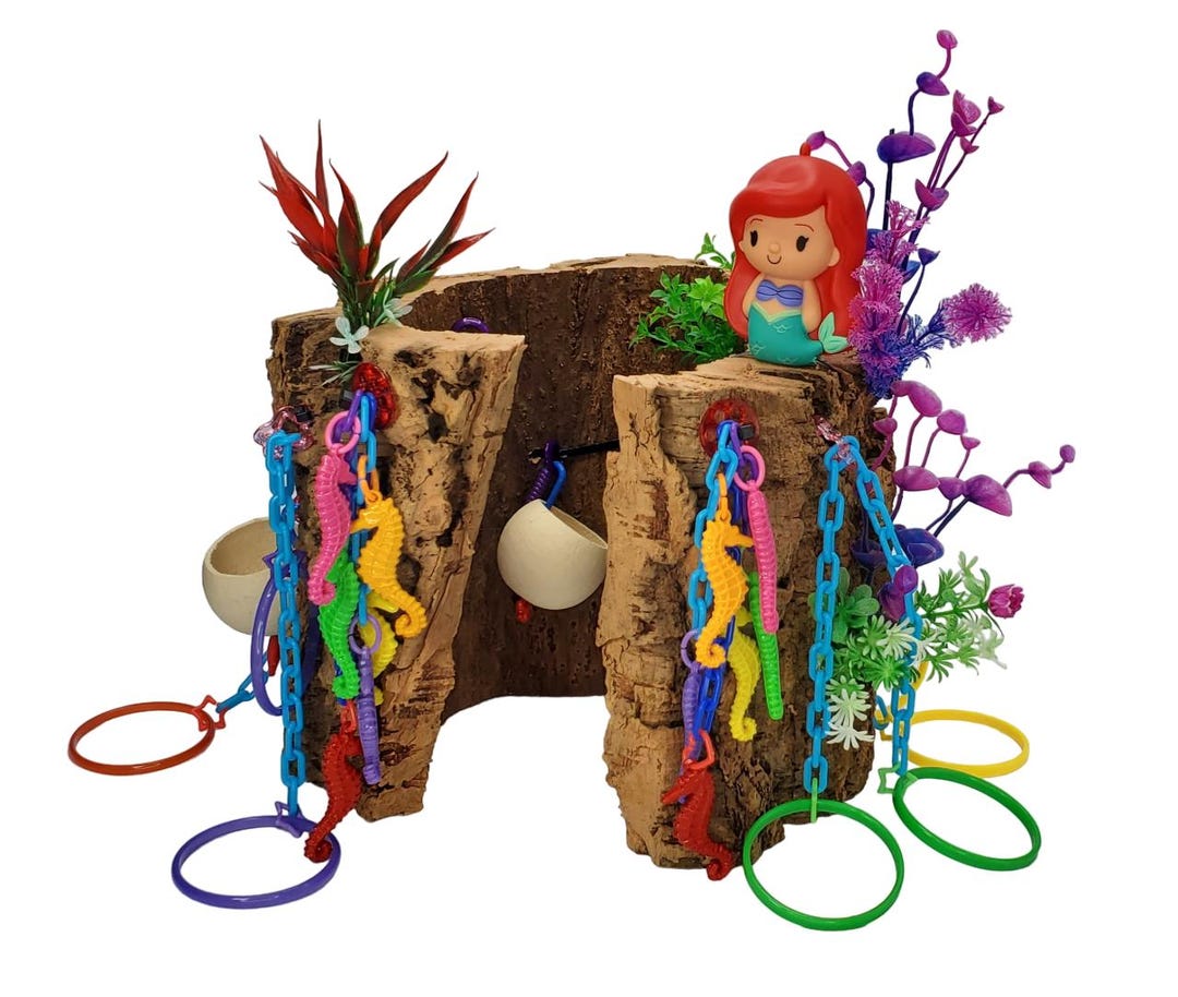 Mermaid Large Lookout Cork Floor Toy Sugar Glider Hangout, Exotic ...