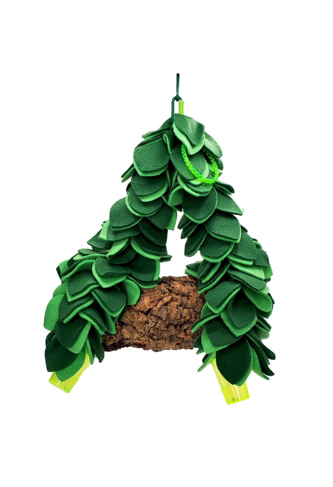 Unique Leafy Hanging Cork Bark Tube Sugar Glider Toy Sugar Bear Toy ...