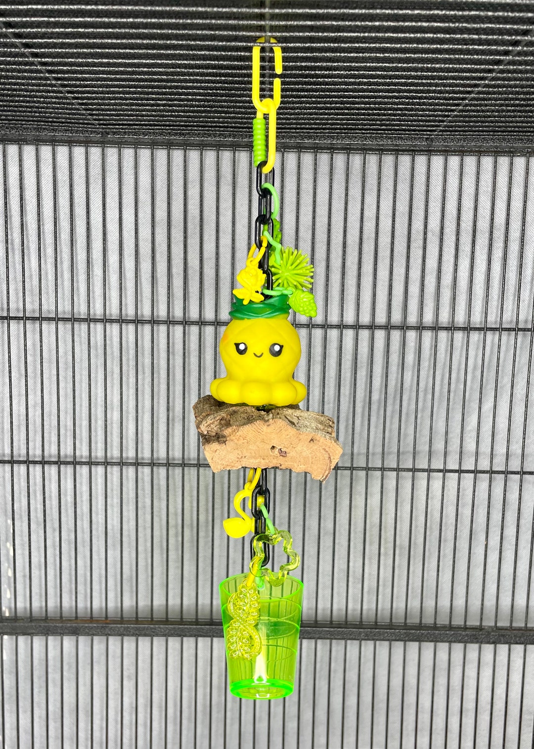 Cork Critter Sugar Bear Toy, Pocket Pet Toy, Bird Toy, Small Animal Toy ...