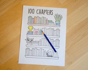 Printable Kids 100 Books Summer Reading Challenge Coloring Sheet Log - Etsy