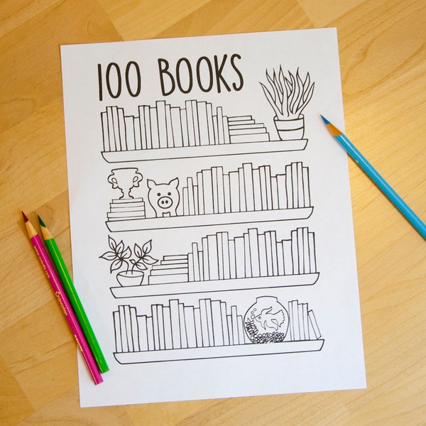 100 Books Sheet - Etsy