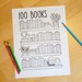 Printable Kids 100 Books Summer Reading Challenge Coloring Sheet Log - Etsy