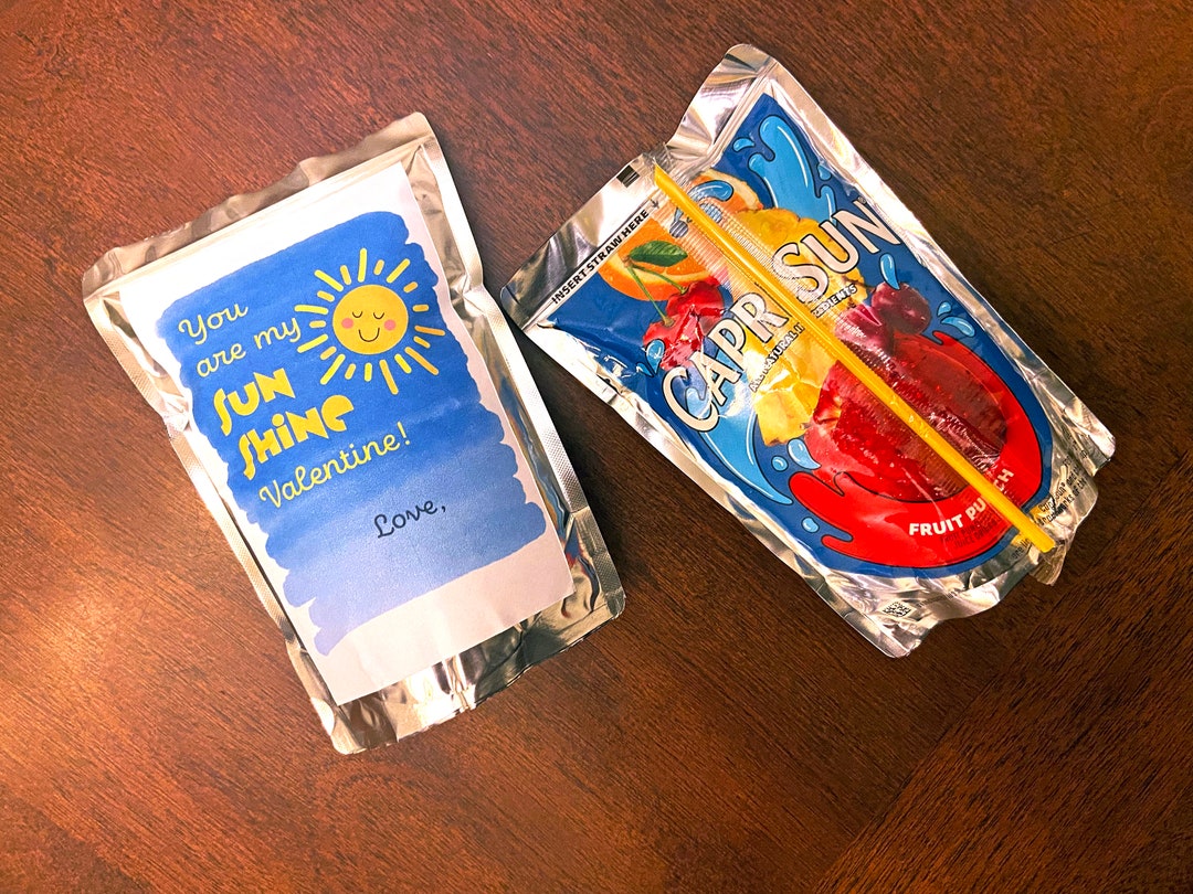 Printable Capri Sun Labels Class Valentines - Etsy