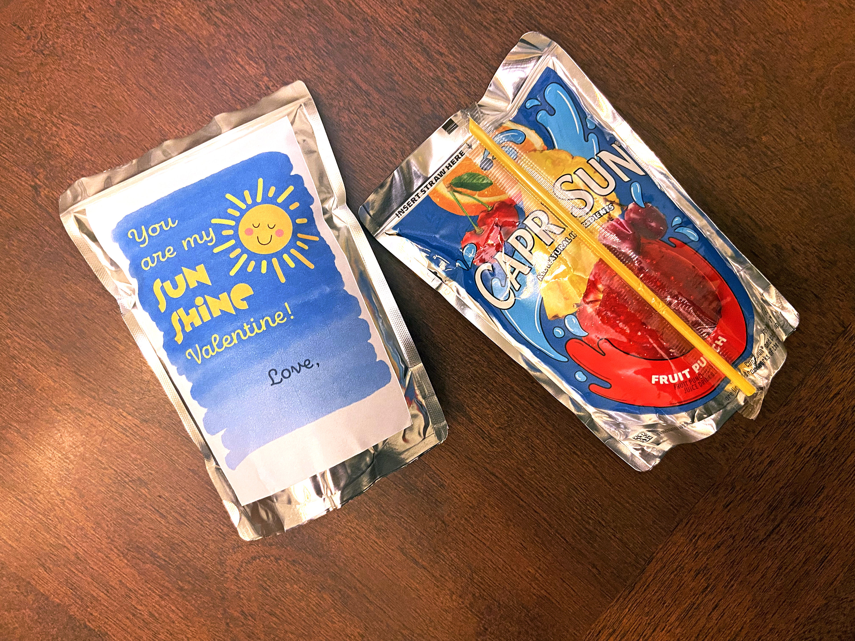 Printable Capri Sun Labels Class Valentines - Etsy