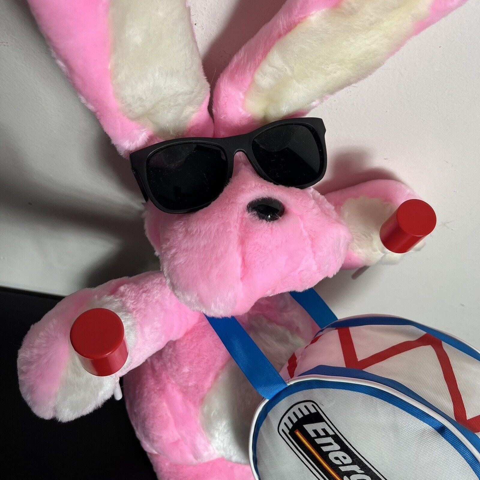 Vintage 1996 ENERGIZER Bunny Large 20 Pink Plush Stuffed Animal MISSING ...