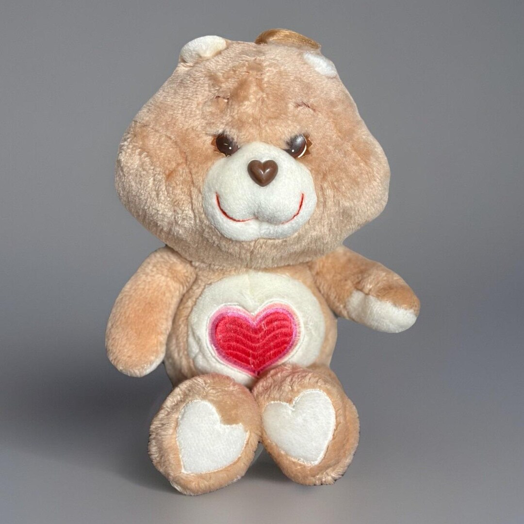 Vintage 80s Kenner Care Bears TENDERHEART Bear 13" Plush Stuffed Animal ...