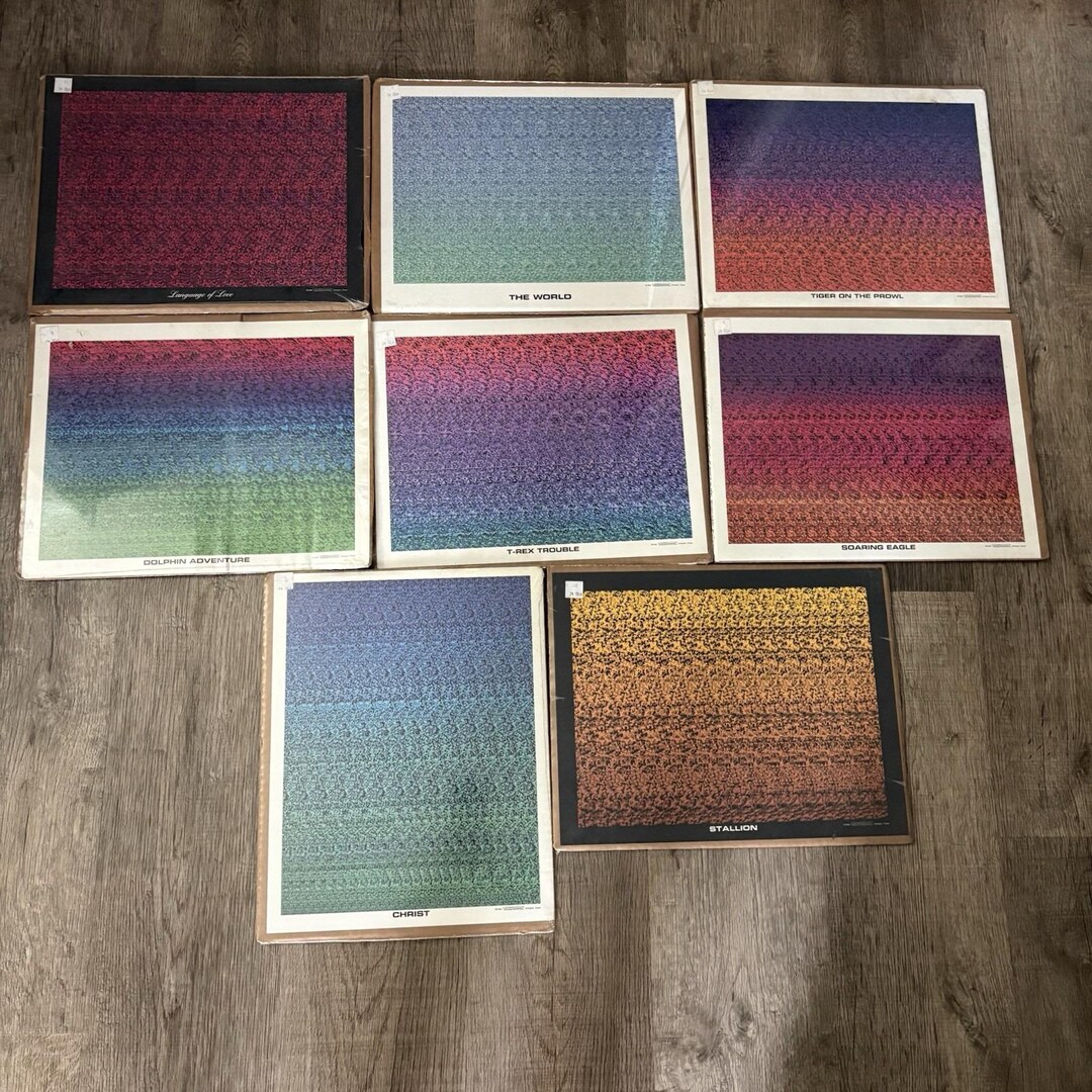 Vintage 90s/1990s ULTRAGRAFIX Stereogram Lot 8 Magic Eye Style 3D ...