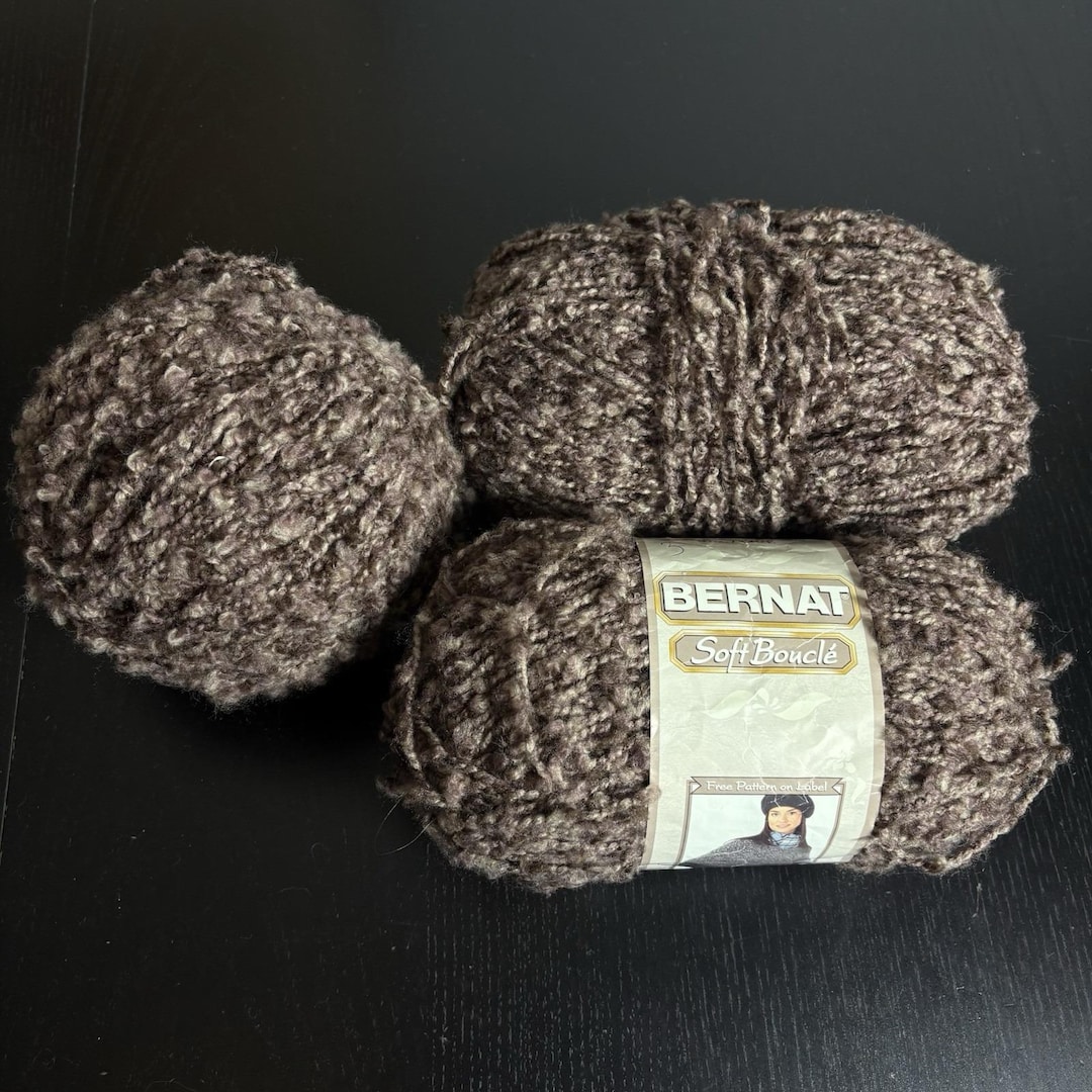 BERNAT Soft Boucle Yarn Misty Shades (brown) 22927 Discontinued Lot - Etsy