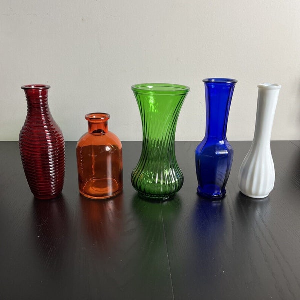 Colored Glass Vases - Etsy