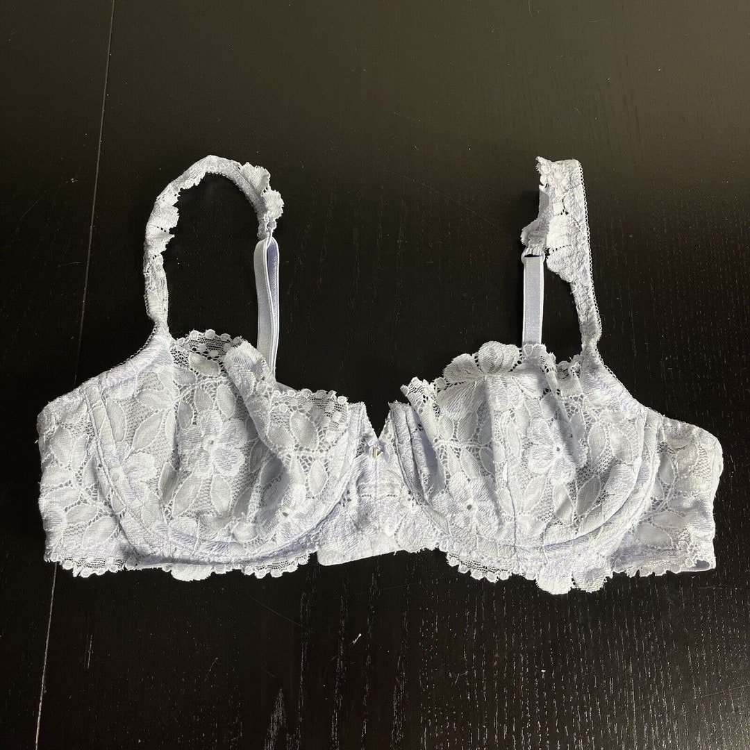 Vintage 90s Victoria's Secret Bra Size 36B Light Purple Lace Underwire ...