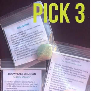 The Power of 3 Choose 3 Crystals - Etsy