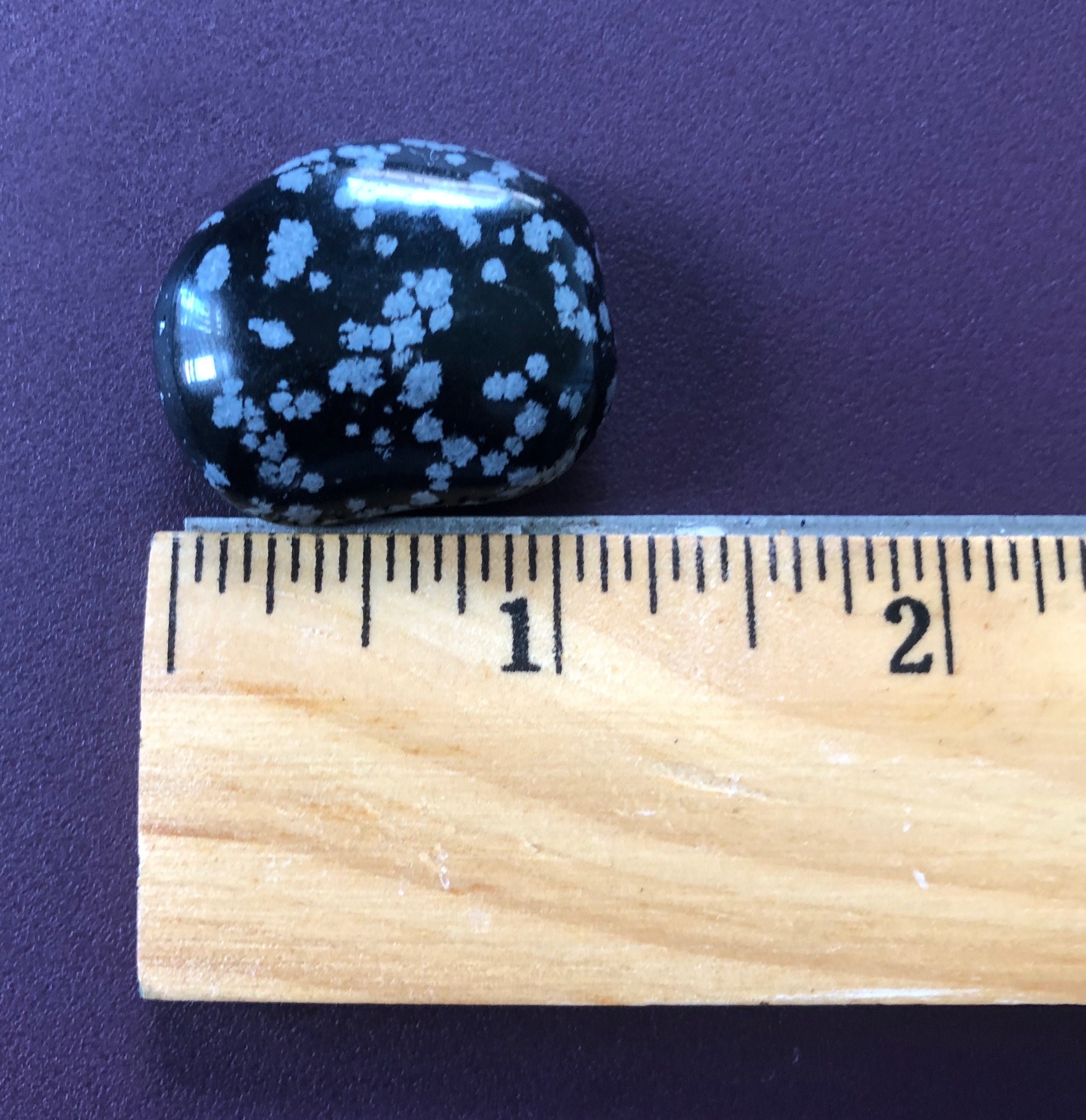 SNOWFLAKE OBSIDIAN Tumbled Stone With Description Card | Etsy