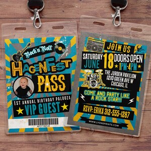 Rock Star, VIP PASS, Backstage Pass, Vip Invitation, Birthday, Pop Star ...