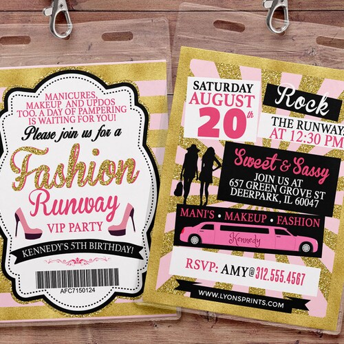 Fashion Show Runway Birthday Invitation - Etsy