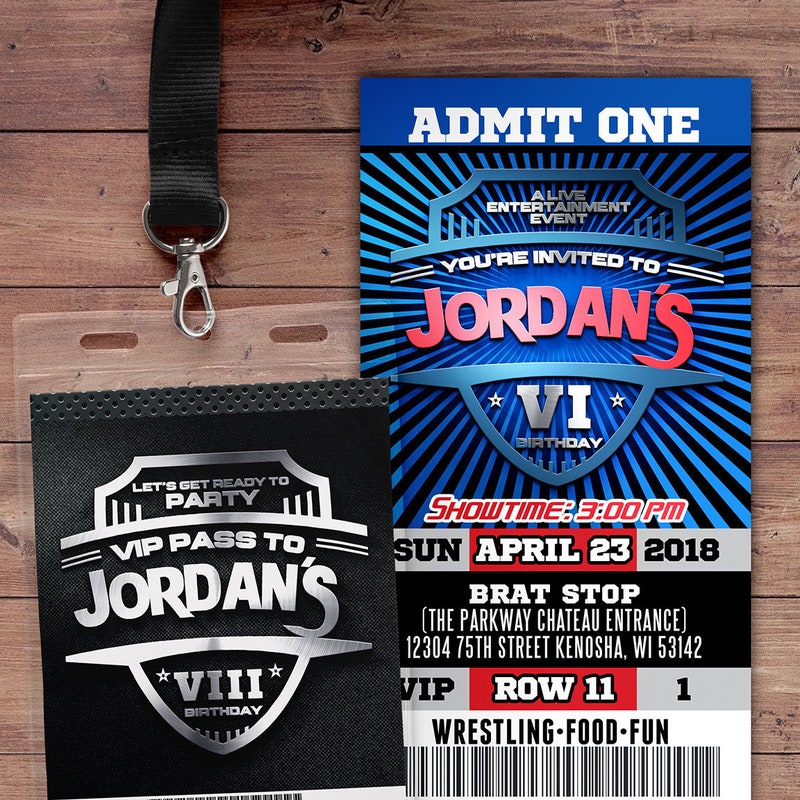 Printable Wwe Ticket - Etsy