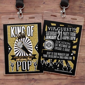 King of Pop, Hip Hop, VIP PASS, Backstage Pass, Vip Invitation ...