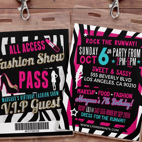 Fashion Show Runway Birthday Invitation - Etsy